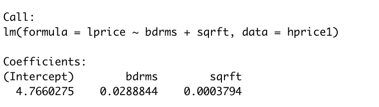 Solved Use this data to estimate the model 𝑝𝑟𝑖𝑐𝑒 = 𝛽0 | Chegg.com