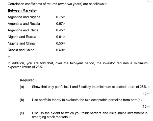 As Portfolio Manager for Einstein Investment Ltd you | Chegg.com