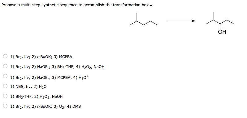 Solved Propose a multi-step synthetic sequence to accomplish | Chegg.com
