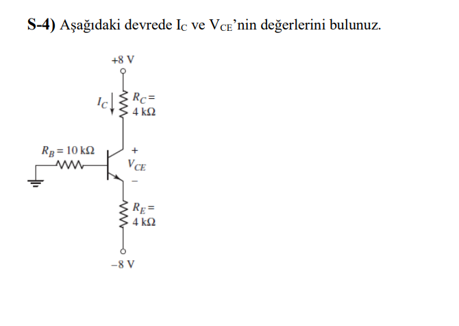 Solved Find the values of IC and VCE in the circuit below. | Chegg.com