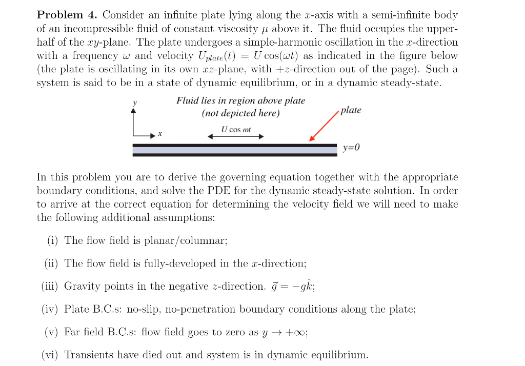 Solved Problem 4. Consider an infinite plate lying along the | Chegg.com
