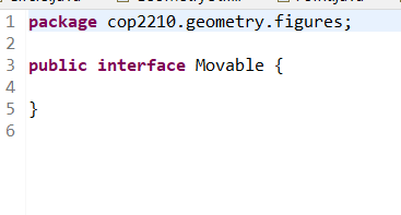 Solved 6. Create a new interface named 'Movable' under the | Chegg.com
