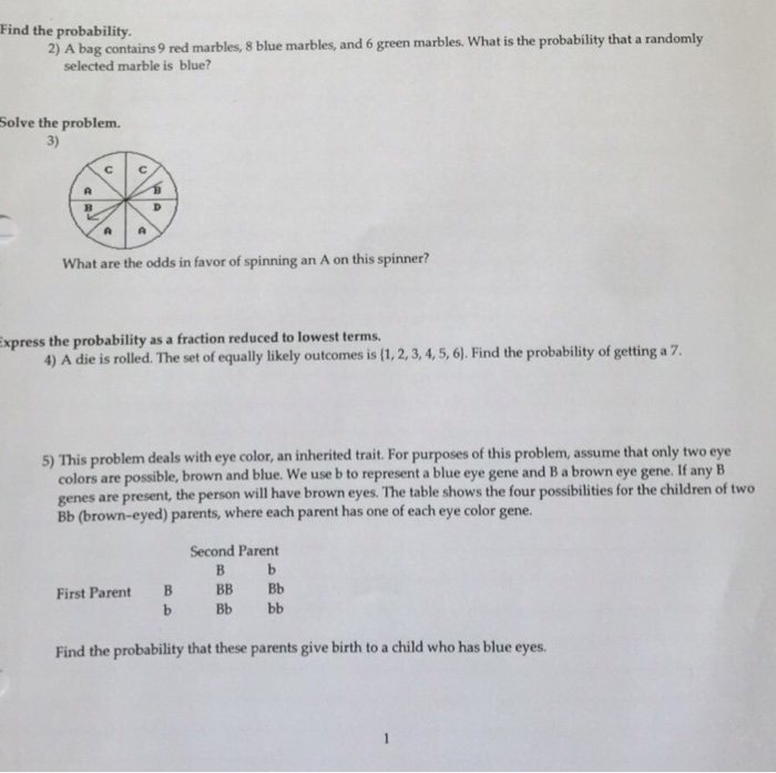 Solved Find the probability. A bag contains 9 red marbles, 8 | Chegg.com