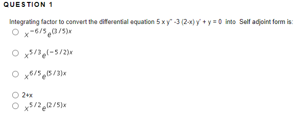 Solved Integrating factor to convert the differential | Chegg.com