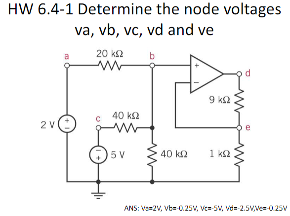 Solved HW 6.4-1 Determine the node voltages va, vb, vc, vd | Chegg.com