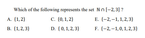 Solved Which of the following represents the set No(-2,3] ? | Chegg.com