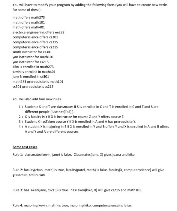 Solved From the slides you are given the following prolog | Chegg.com