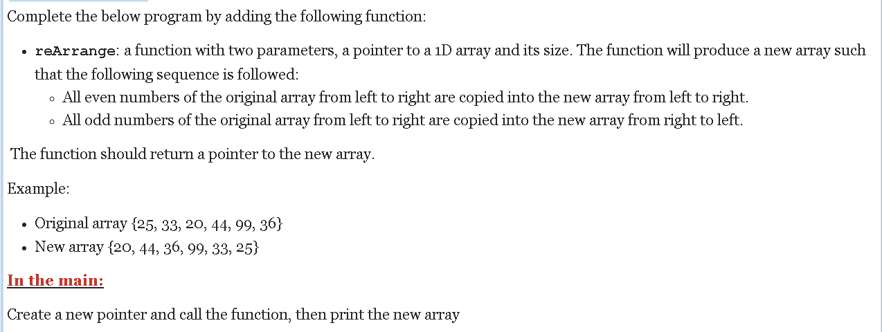Solved Complete the below program by adding the following | Chegg.com