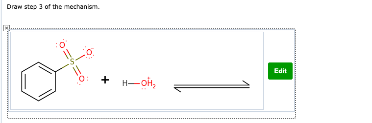 Solved SO3H Fuming H2SO4 Draw step 3 of the mechanism. :0 | Chegg.com