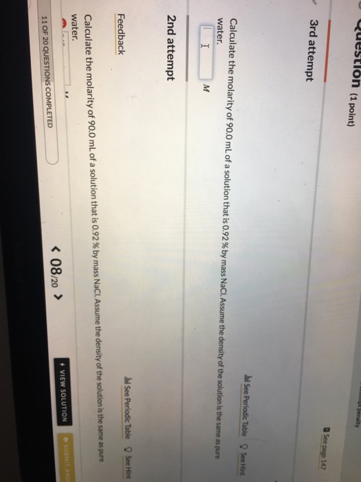 Solved Calculate the molarity of 90.0 mL of a solution that | Chegg.com