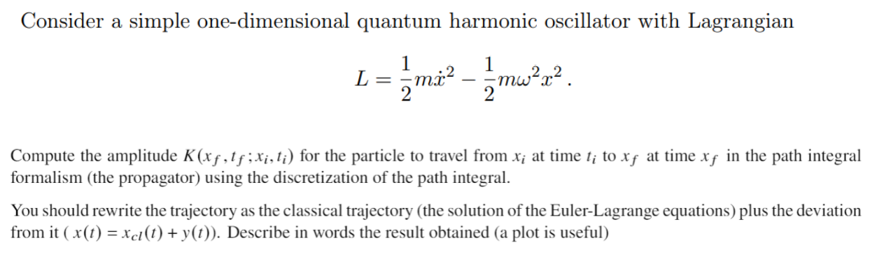 Consider a simple one-dimensional quantum harmonic | Chegg.com