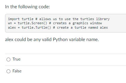 Solved In the following code: ﻿import turtle ??# allows | Chegg.com