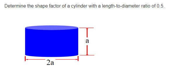 Solved Determine the shape factor of a cylinder with a | Chegg.com