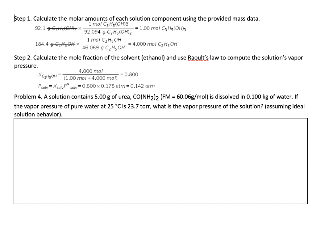 Solved Step 1. Calculate the molar amounts of each solution | Chegg.com
