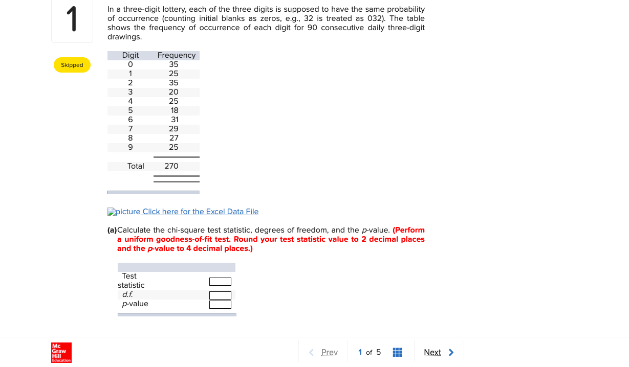 Solved In a three-digit lottery, each of the three digits is | Chegg.com