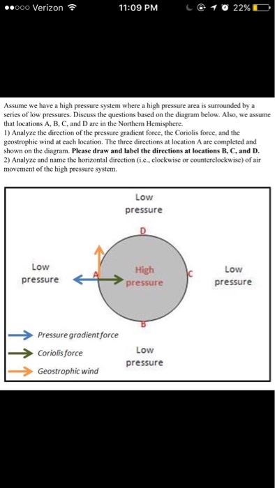 Solved Assume we have a high pressure system where a high | Chegg.com