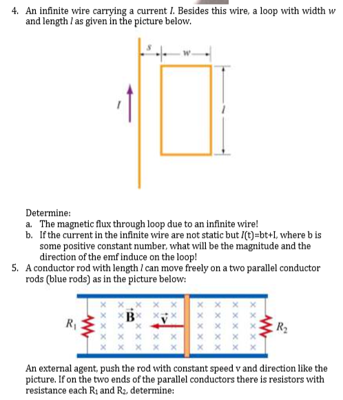 Solved 4. An infinite wire carrying a current I. Besides | Chegg.com