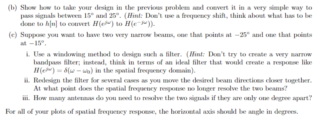 Solved 3. Beamformer (spatial filter) Design: Assume a | Chegg.com