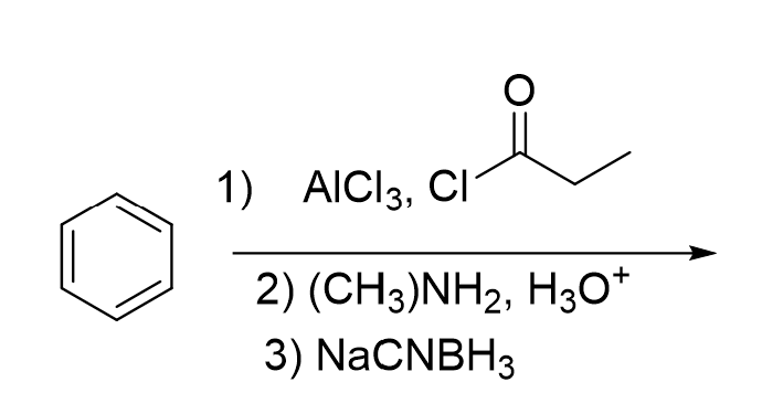 Solved 1) 2) (CH3)NH2,H3O+ 3) NaCNBH3 | Chegg.com