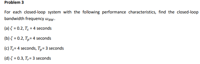 Solved Problem 3 For each closed-loop system with the | Chegg.com