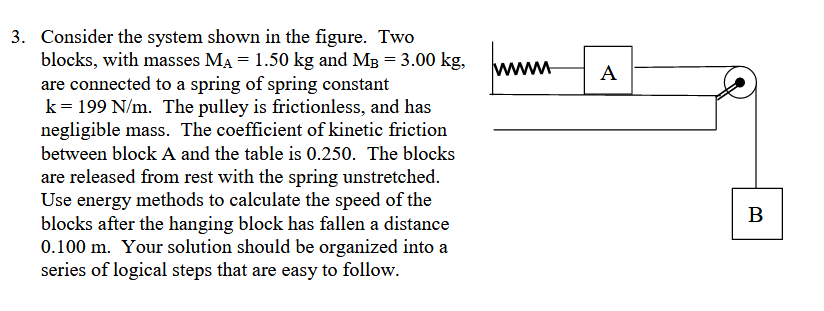 Solved mm A 3. Consider the system shown in the figure. Two | Chegg.com