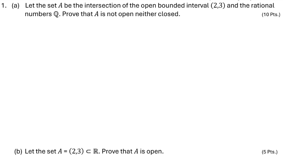 Solved (a) ﻿Let the set A ﻿be the intersection of the open | Chegg.com