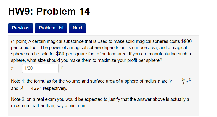 Solved HW9: Problem 15 Previous Problem List Next (1 point) | Chegg.com