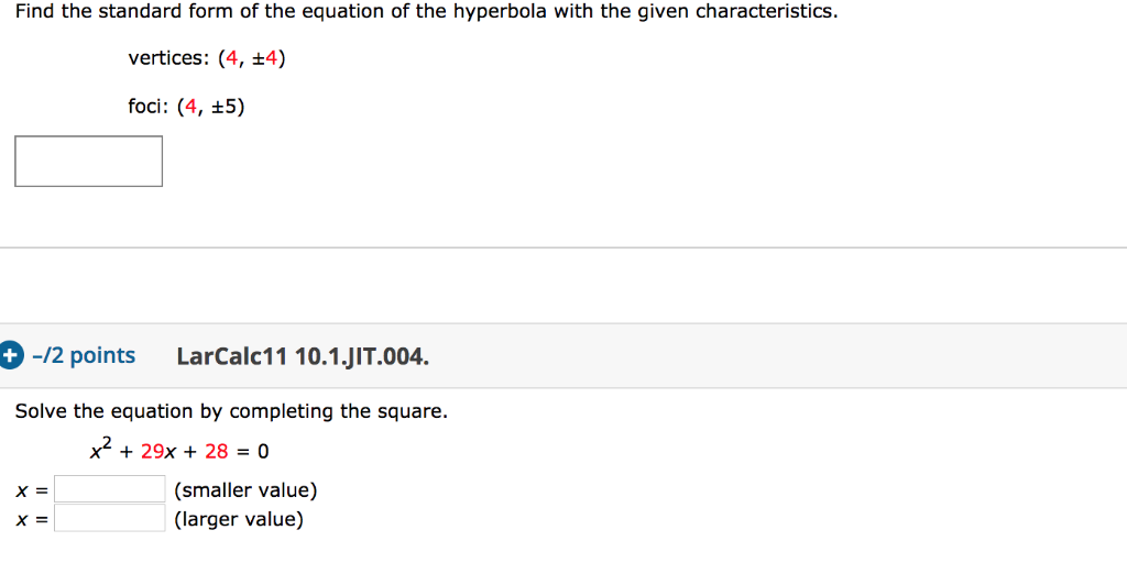 Solved Find the standard form of the equation of the | Chegg.com