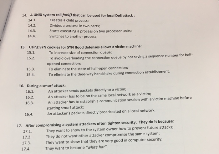 Solved 14. A UNIX system call fork() that can be used for | Chegg.com