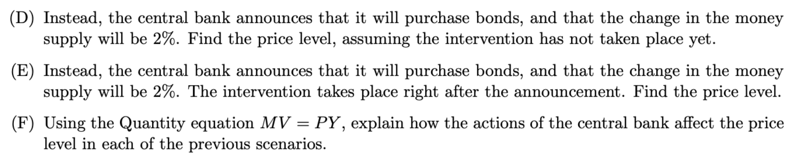 Solved = Problem 1. The Cagan Model. The liquidity function | Chegg.com