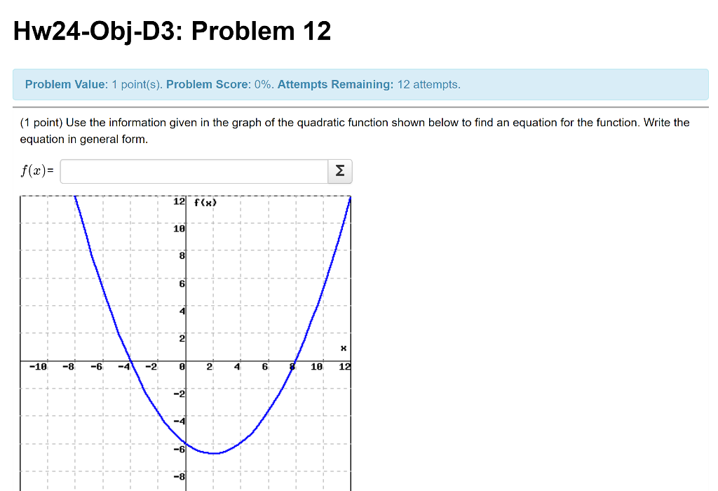 Solved Hw24-Obj-D3: Problem 12 Problem Value: 1 point(s). | Chegg.com