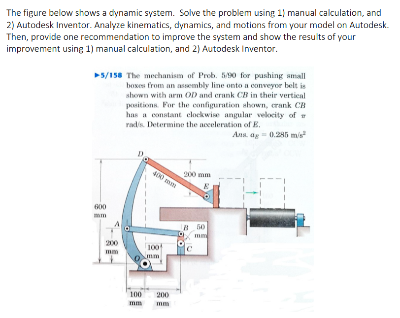 Solved The figure below shows a dynamic system. Solve the | Chegg.com