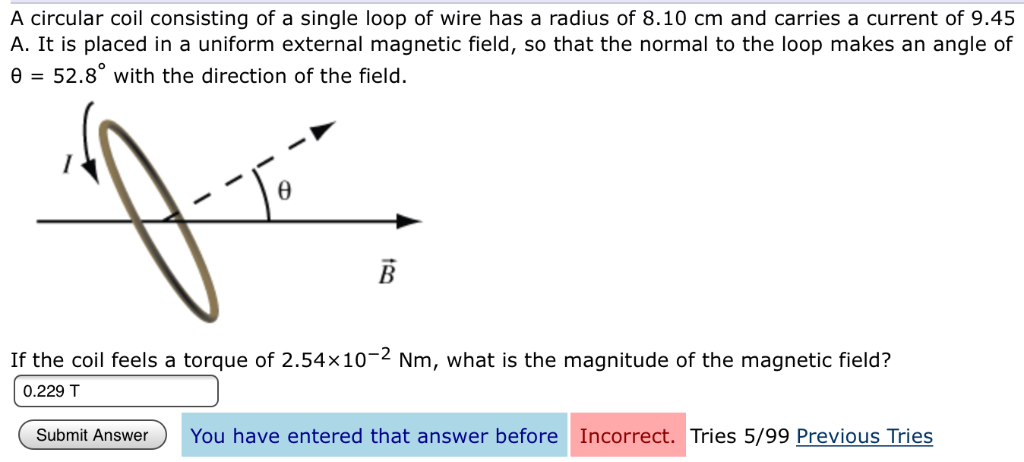 Solved A circular coil consisting of a single loop of wire | Chegg.com