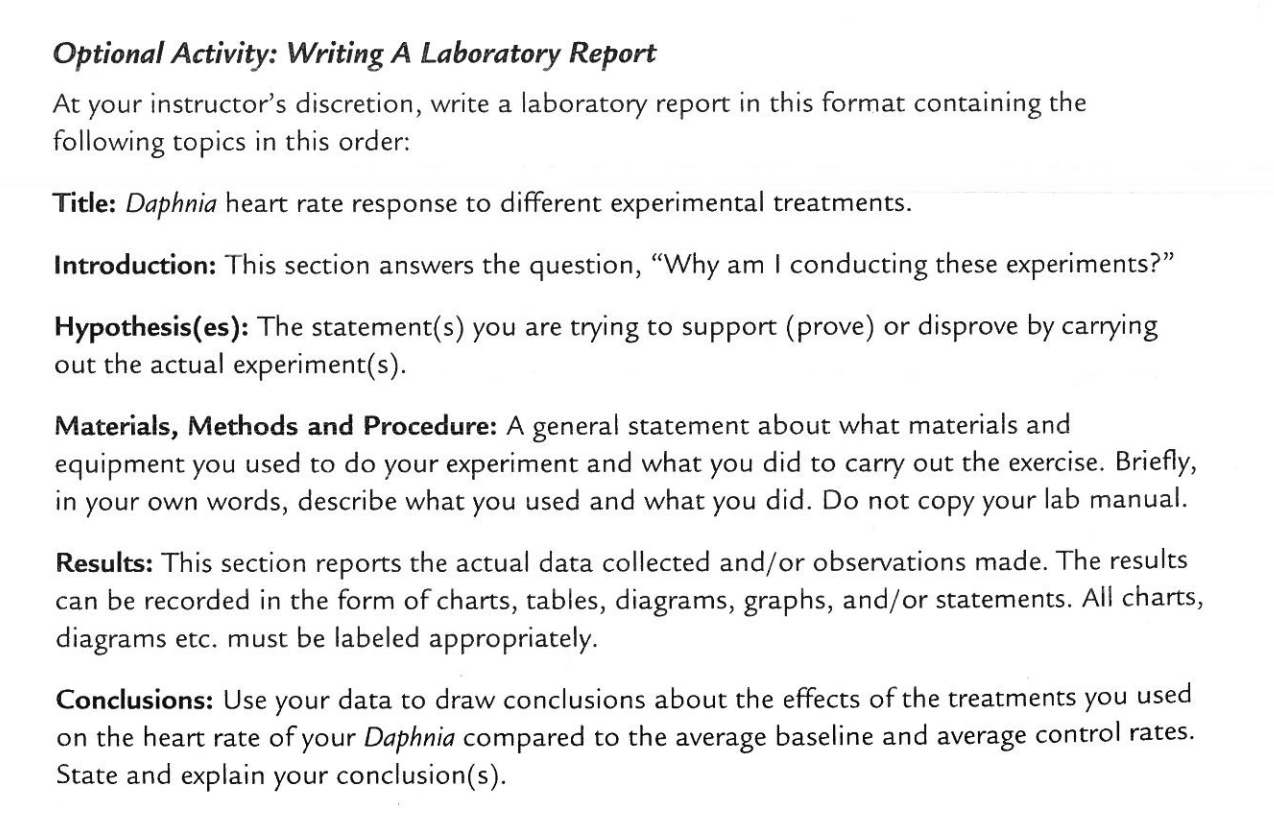 Solved Optional Activity: Writing A Laboratory Report At | Chegg.com