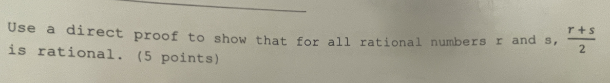 Solved Use a direct proof to show that for all rational | Chegg.com