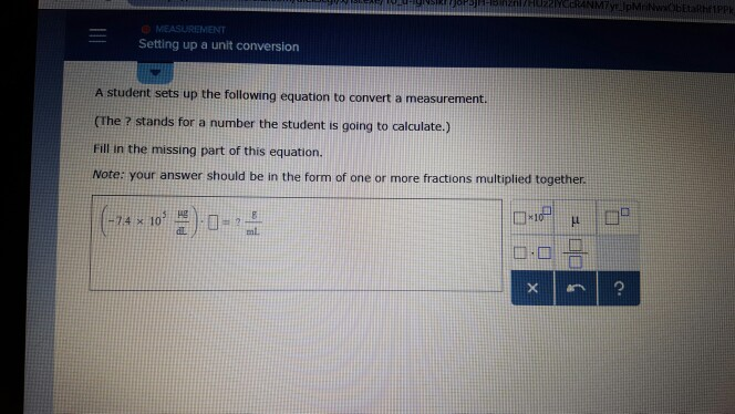 Solved IPPK -setting up a unit conversion A student sets up | Chegg.com