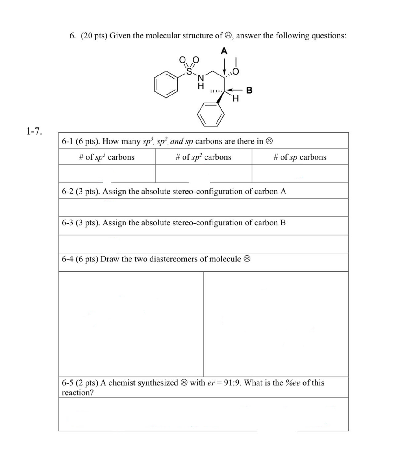 Solved (20 ﻿pts) ﻿Given the molecular structure of (:), | Chegg.com