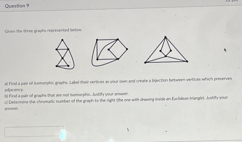 Solved Given the three graphs represented below. a) Find a | Chegg.com