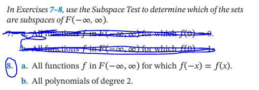 Solved In Exercises 5-6, use the Subspace Test to determine | Chegg.com