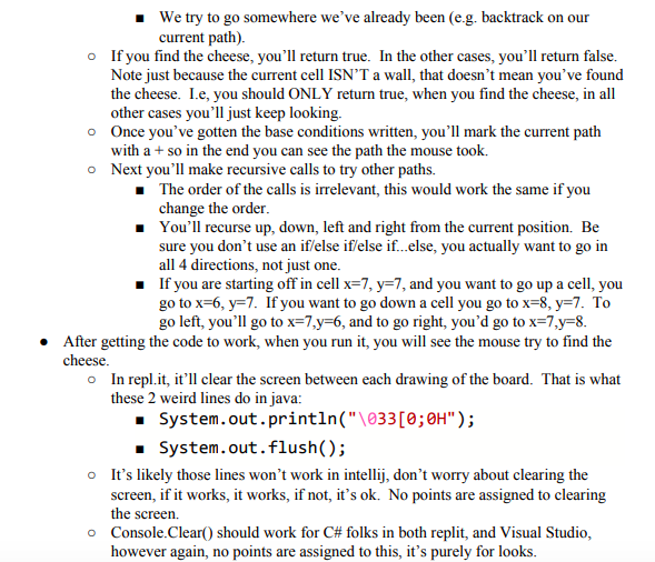 Need in java please Maze.java import | Chegg.com