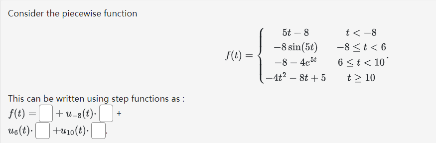 Solved Consider the piecewise | Chegg.com