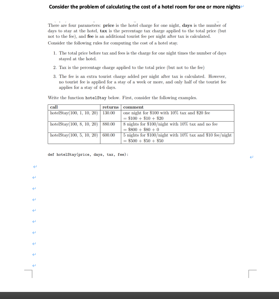 Solved Consider the problem of calculating the cost of a | Chegg.com