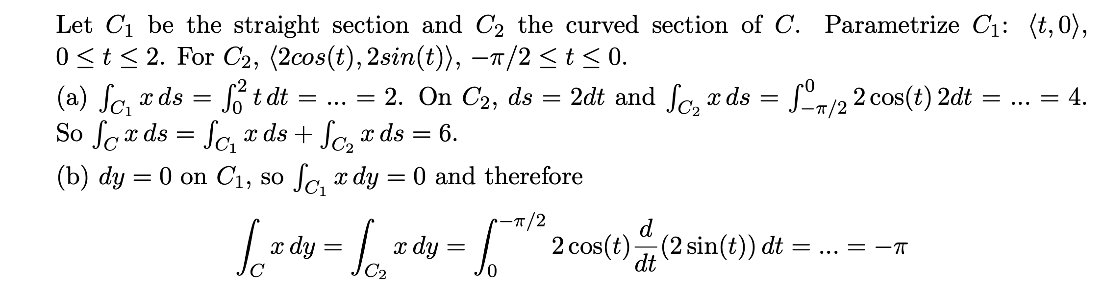 Solved 2. (15 points) Let C be the curve consisting of a | Chegg.com