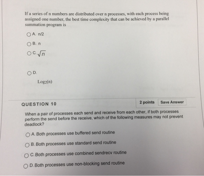 Solved QUESTION 6 2 points Save Answer The tree structured | Chegg.com