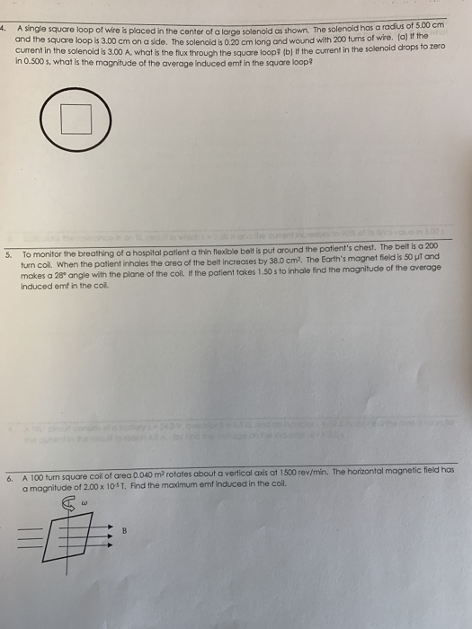 Solved 4. A single square loop of wire is placed in the | Chegg.com