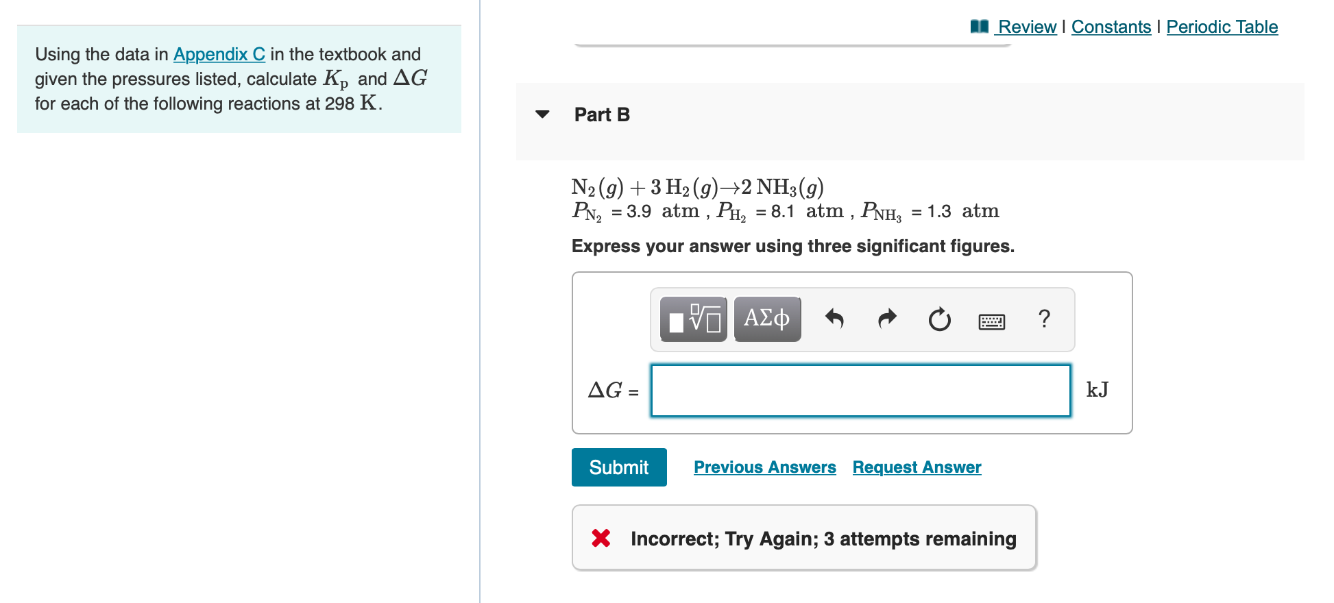 Solved Using the data in Appendix C in the textbook and | Chegg.com