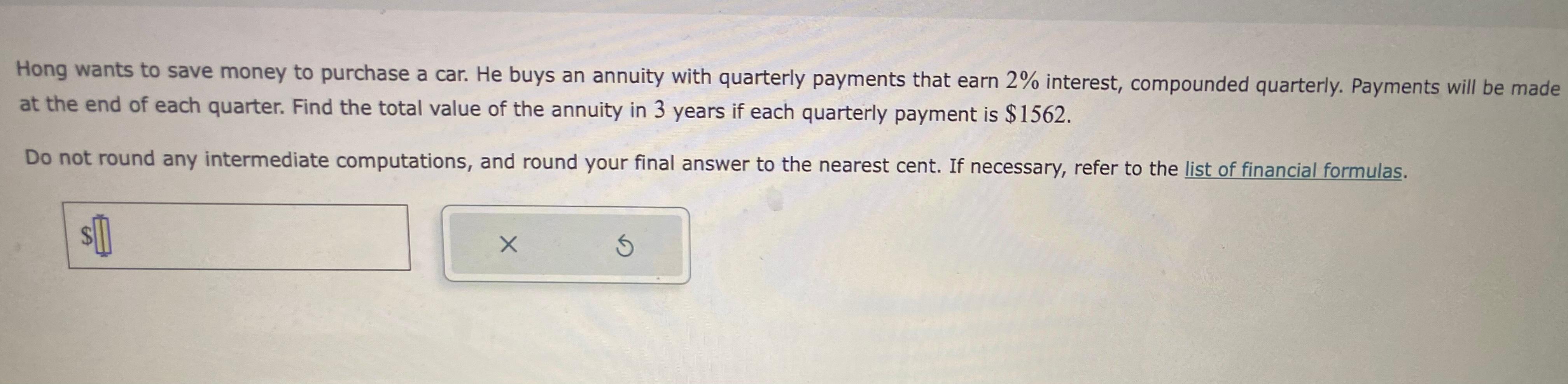 Solved Hong wants to save money to purchase a car. He buys | Chegg.com