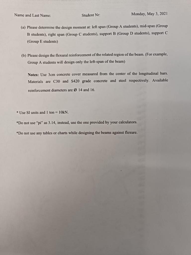 - Moment diagram of live load pattern 2. Units: Lm - | Chegg.com