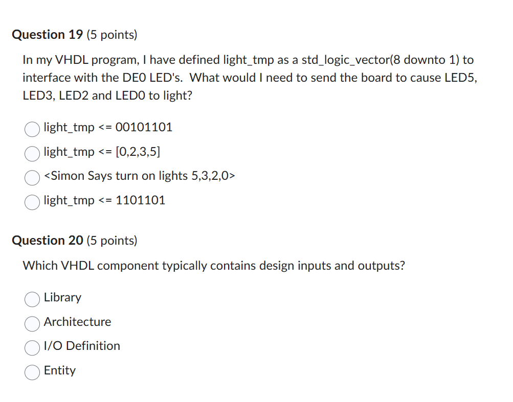 Solved Quartus II software provides to ease the design | Chegg.com