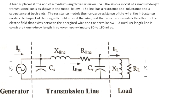 Solved 5. A load is placed at the end of a medium-length | Chegg.com
